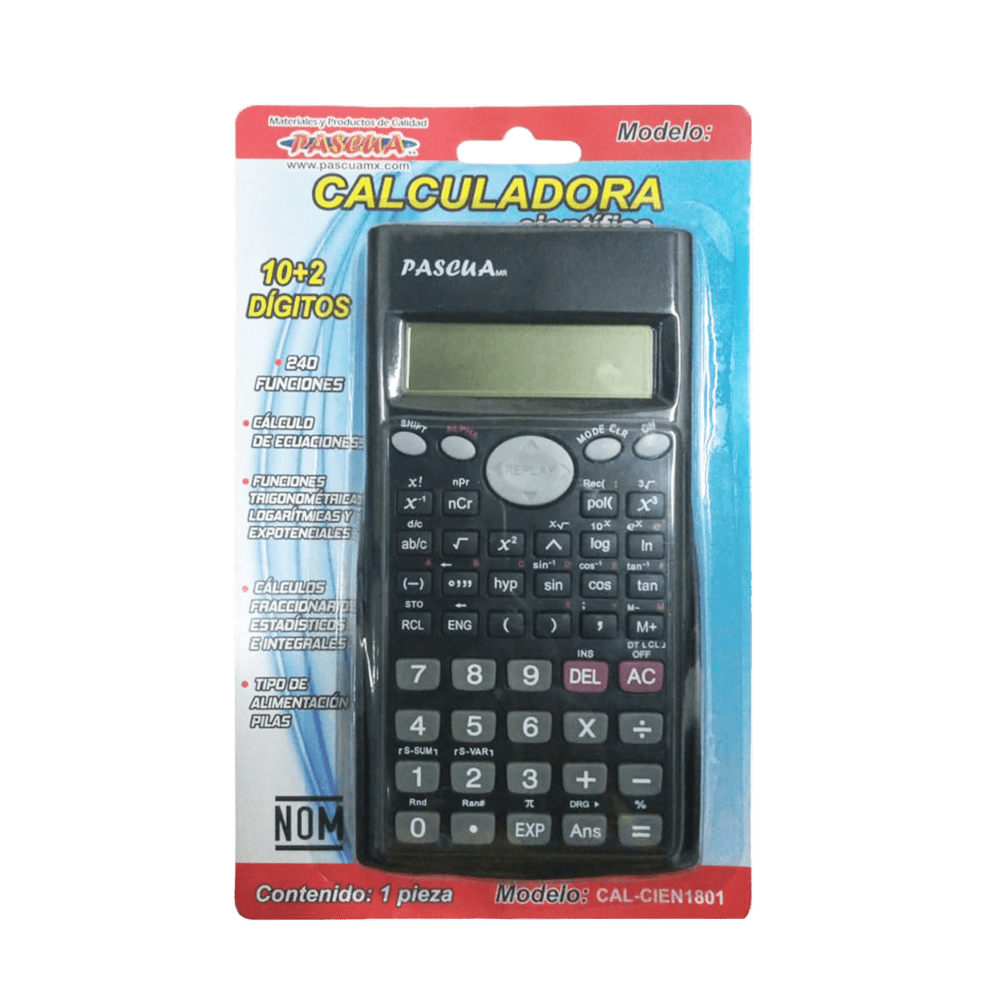 CALCULADORA CIENTIFICA 240 FUNCIONES PASCUA