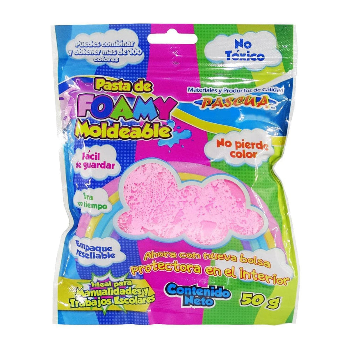 FOAMY MOLDEABLE C/50G ROSA PASTEL - Almacenes farah