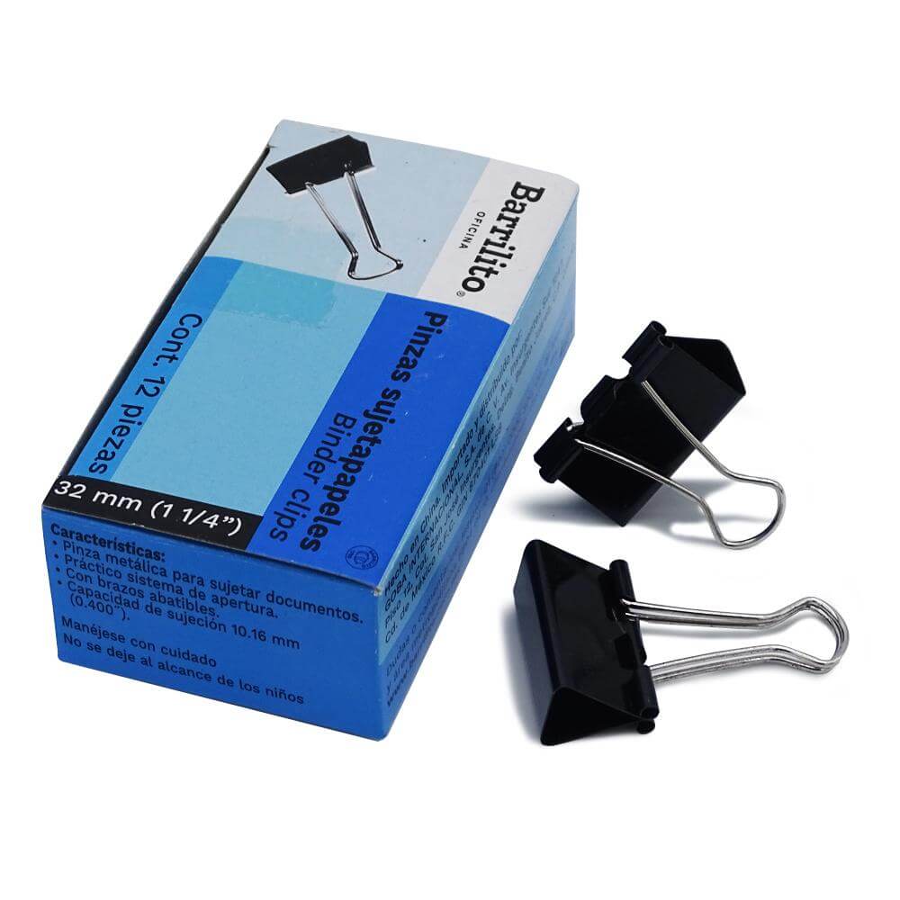 PINZA SUJETA PAPELES 32MM (1 1/4") C/12PZ ACME